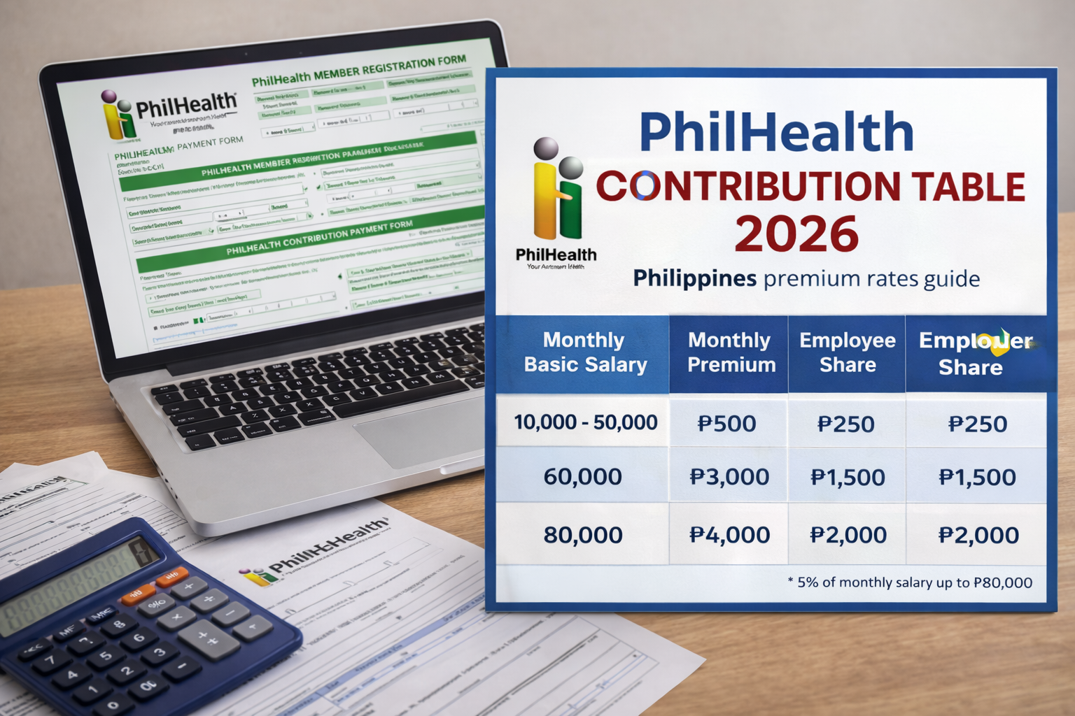 PhilHealth Contribution Table 2026 (Updated Rates & Complete Guide)